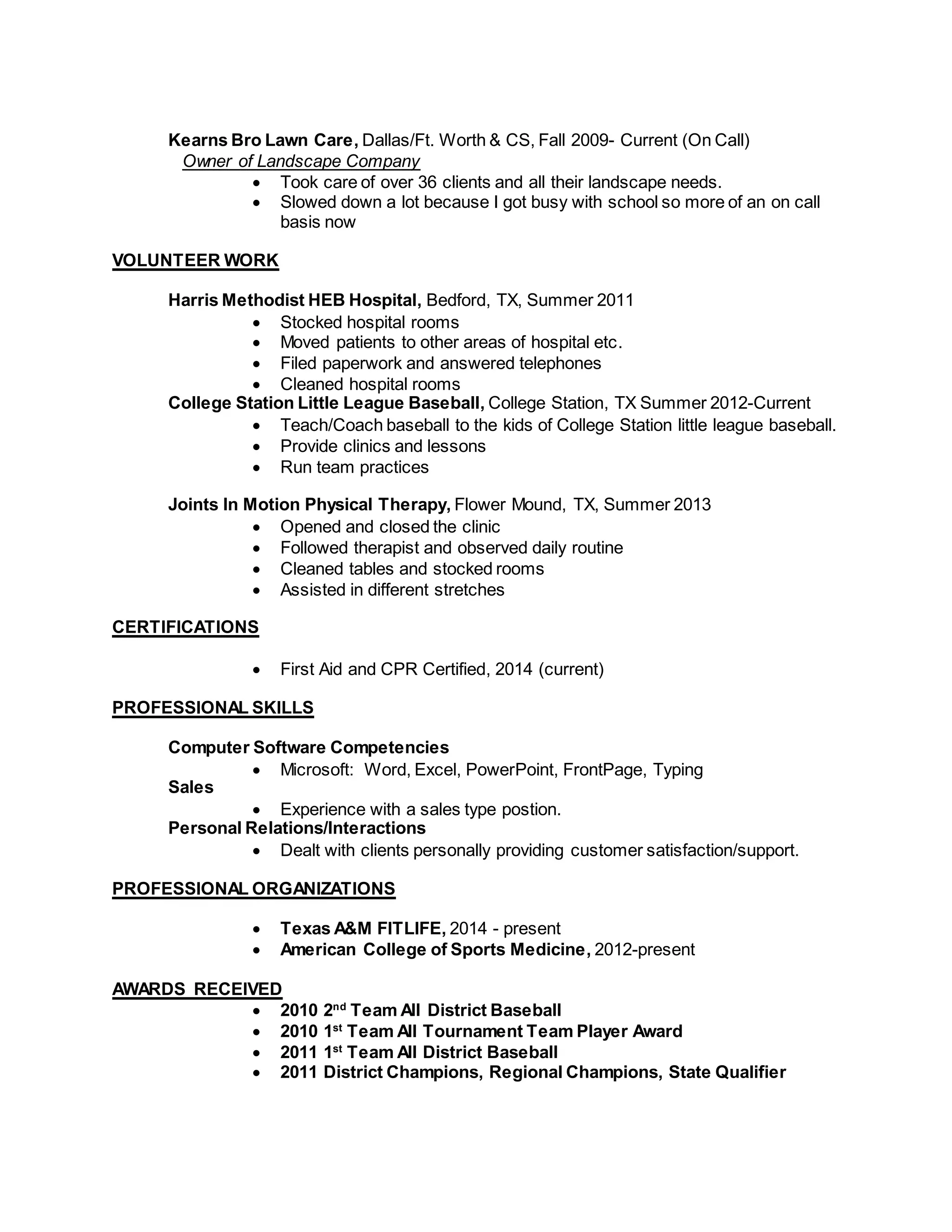 AEP Professional Resume | DOCX