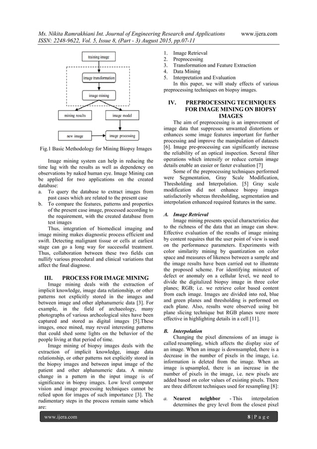 Preprocessing Techniques for Image Mining on Biopsy Images | PDF