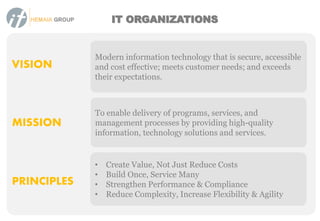 IT Department - Re-Organizing Plan II | PPT