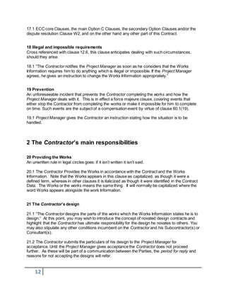 13-06-17 Notes on the NEC ECC Option C contract | PDF