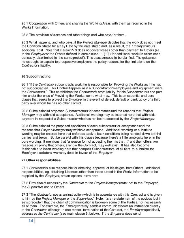 13-06-17 Notes on the NEC ECC Option C contract