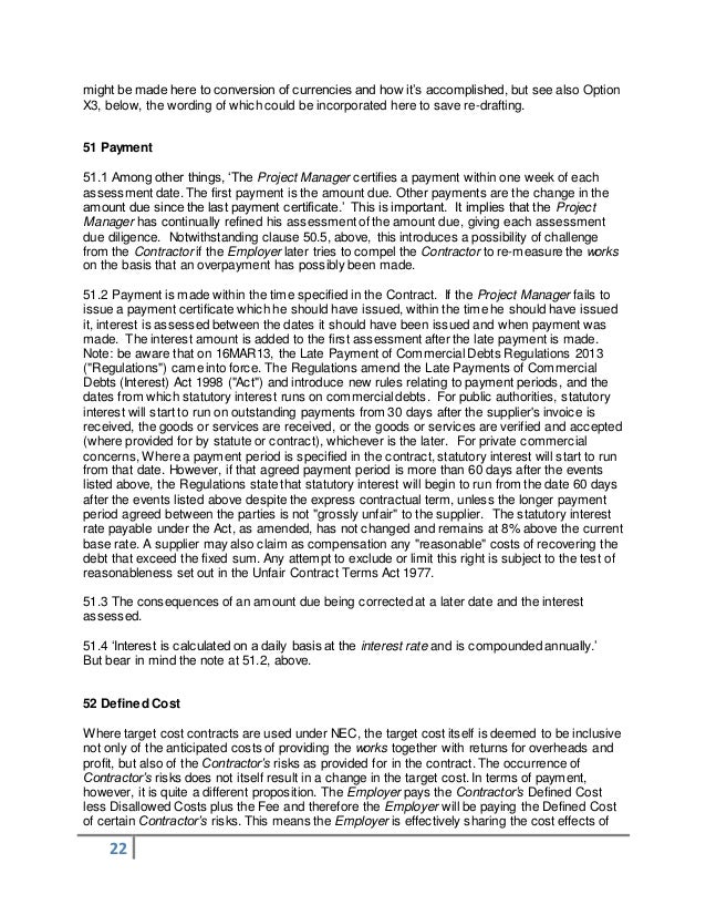 13-06-17 Notes on the NEC ECC Option C contract