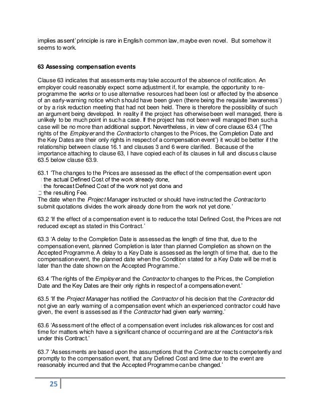 13-06-17 Notes on the NEC ECC Option C contract