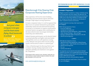 Corporate Rowing - Peterborough City Rowing Club - V3 | PDF
