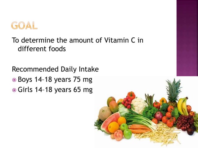 Testing for Vitamin C | PPTX | Nutrition | Healthy Living