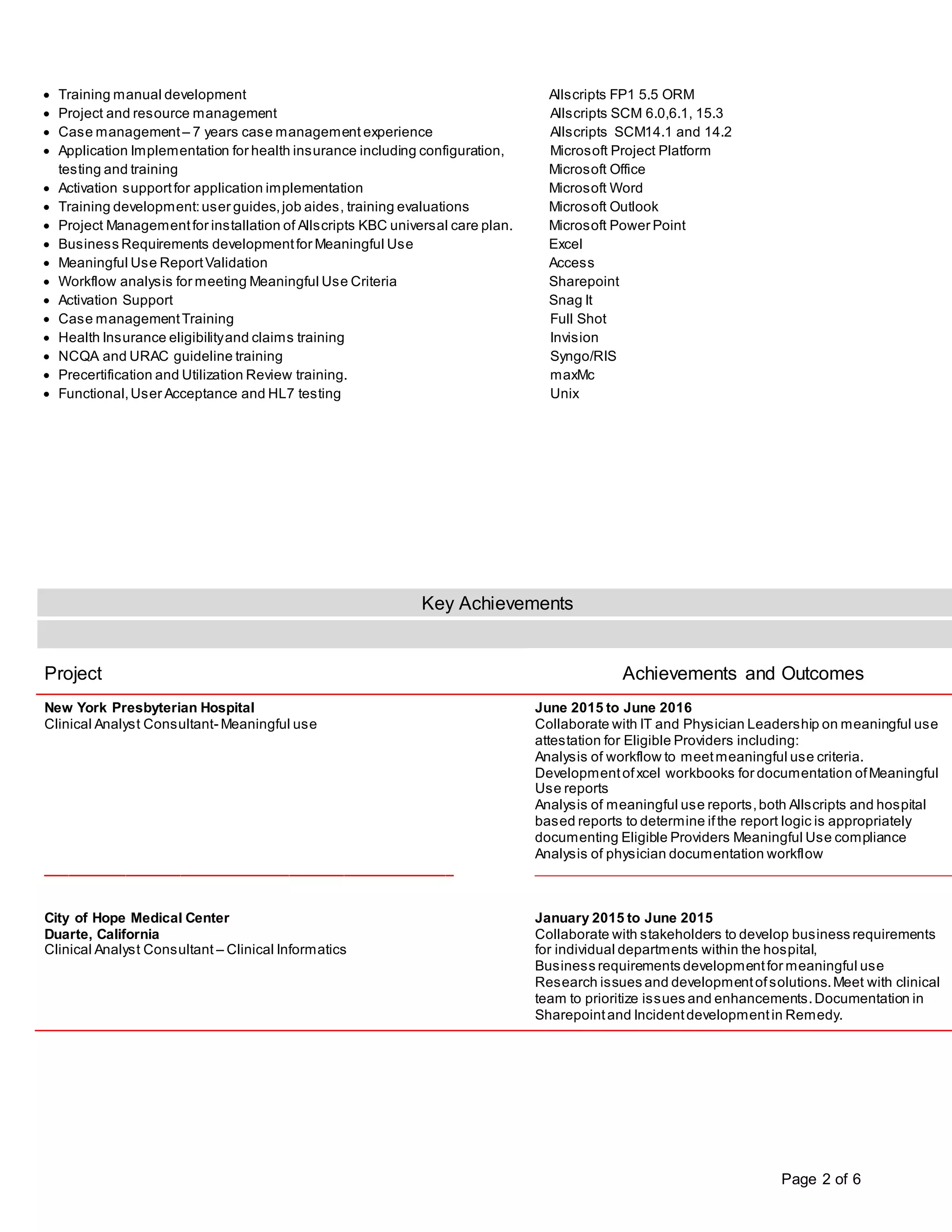 Resume updated July 2016 | DOCX