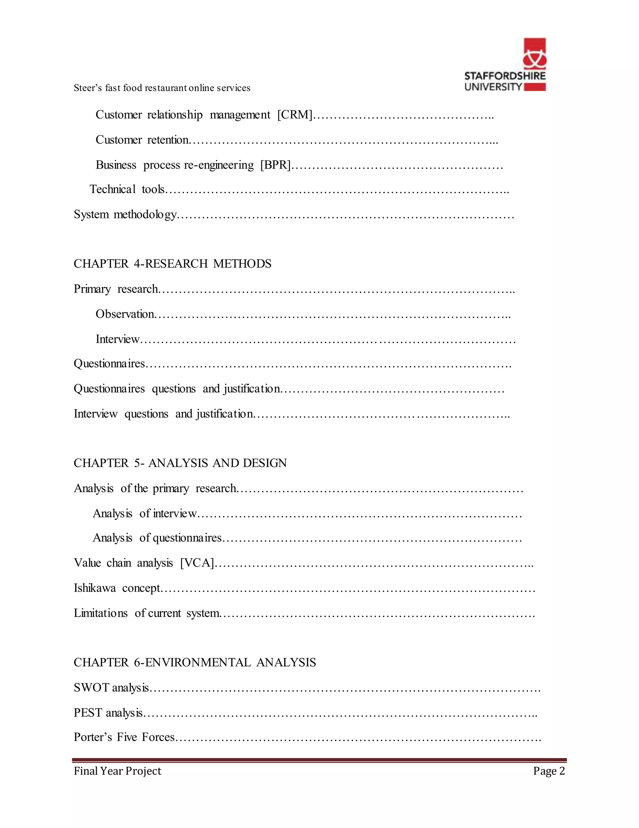 FINAL YEAR PROJECT | PDF