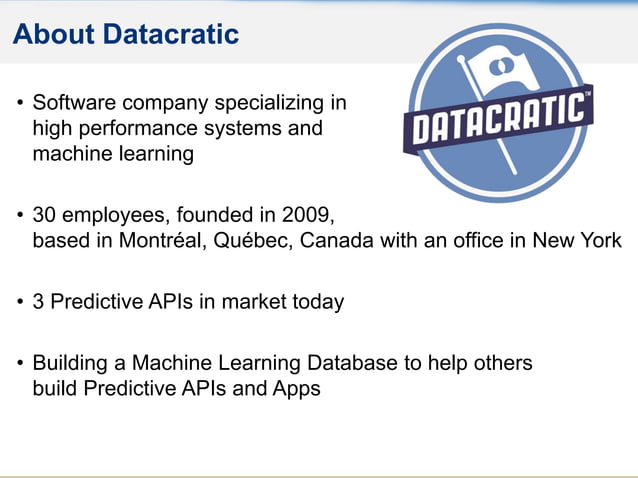 Nicolas Kruchten @ Datacratic | PDF