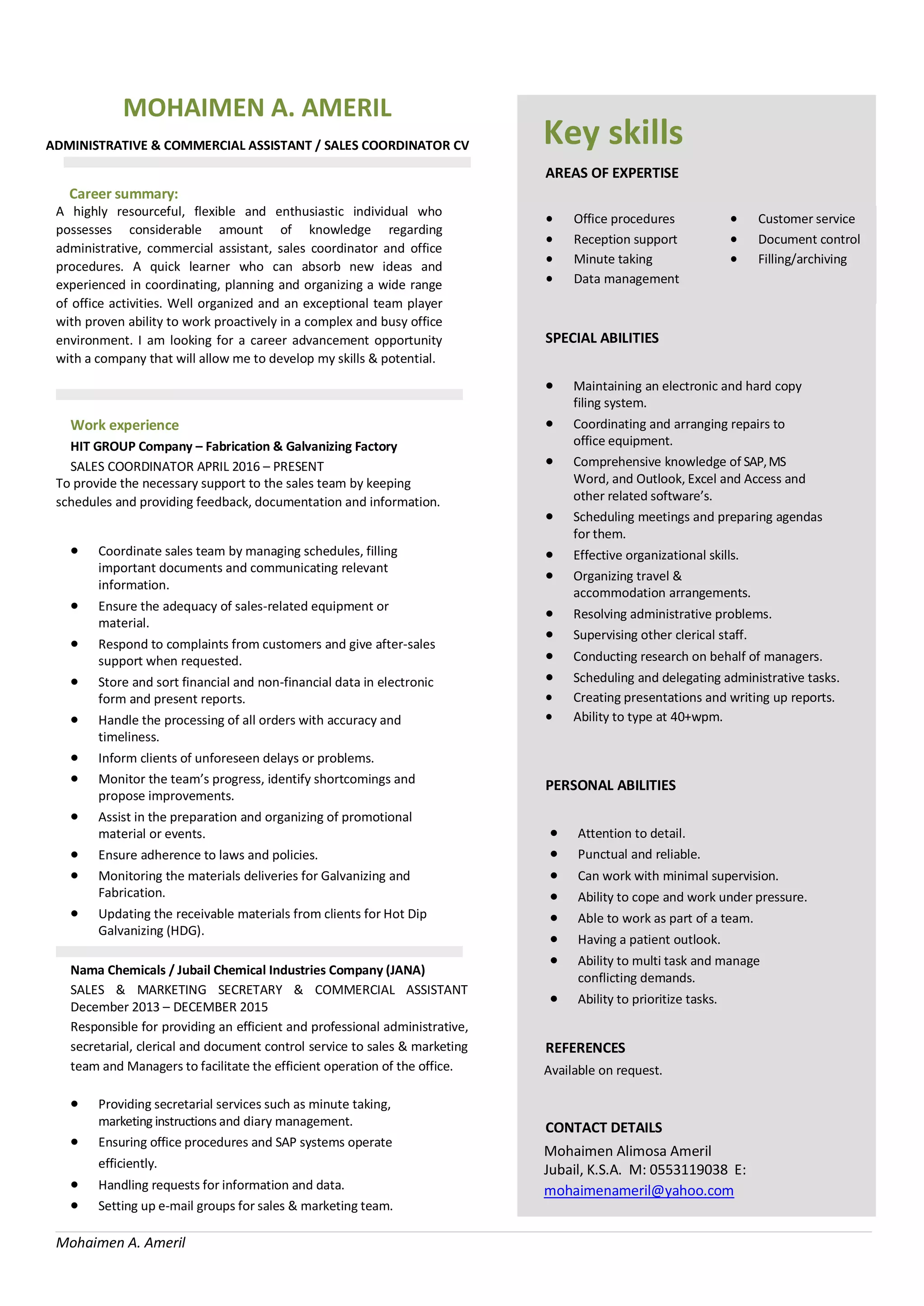 Mohaimen Ameril CV | PDF
