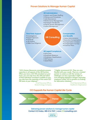 CCI Consulting - HR Consulting | PDF