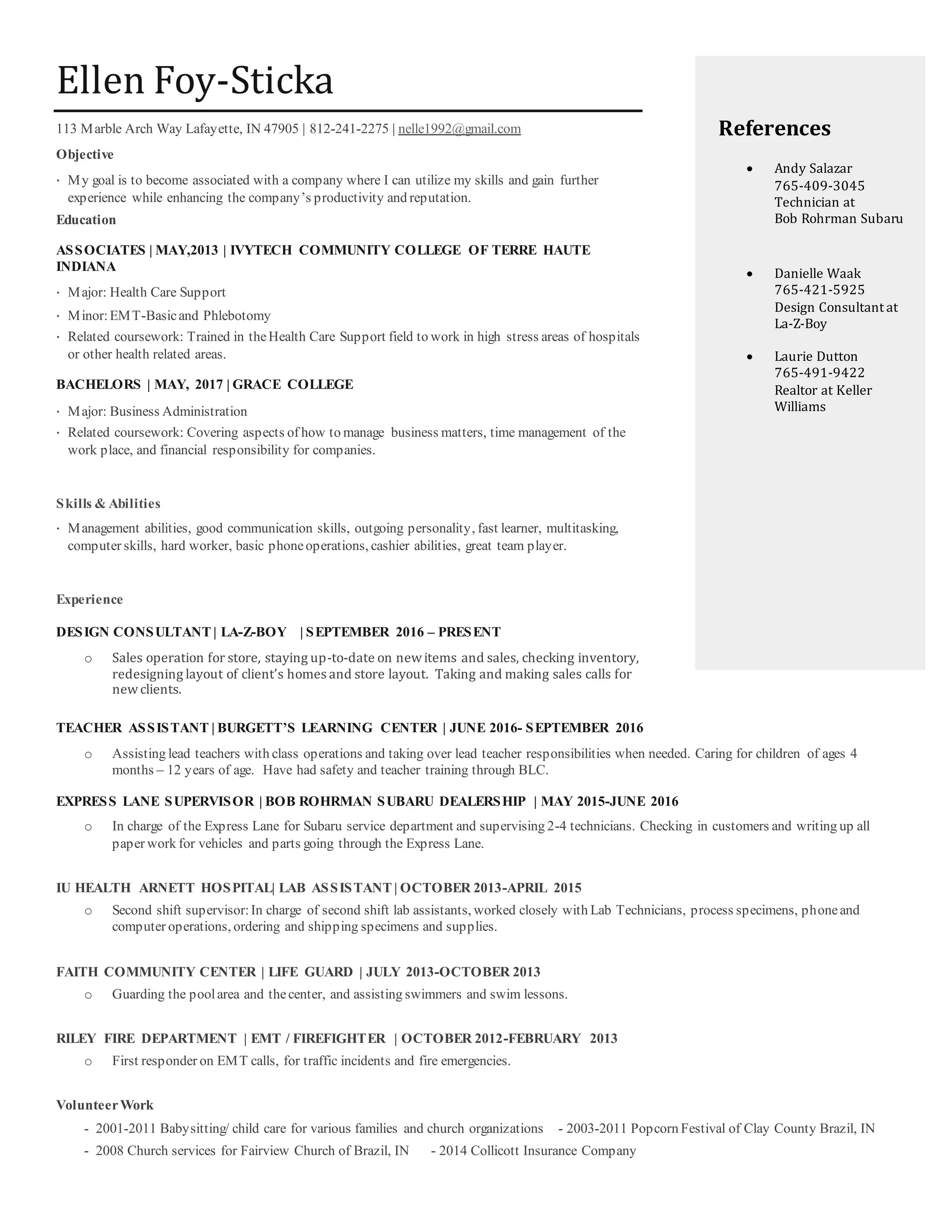 Ellen Sticka resume 2016 | DOCX