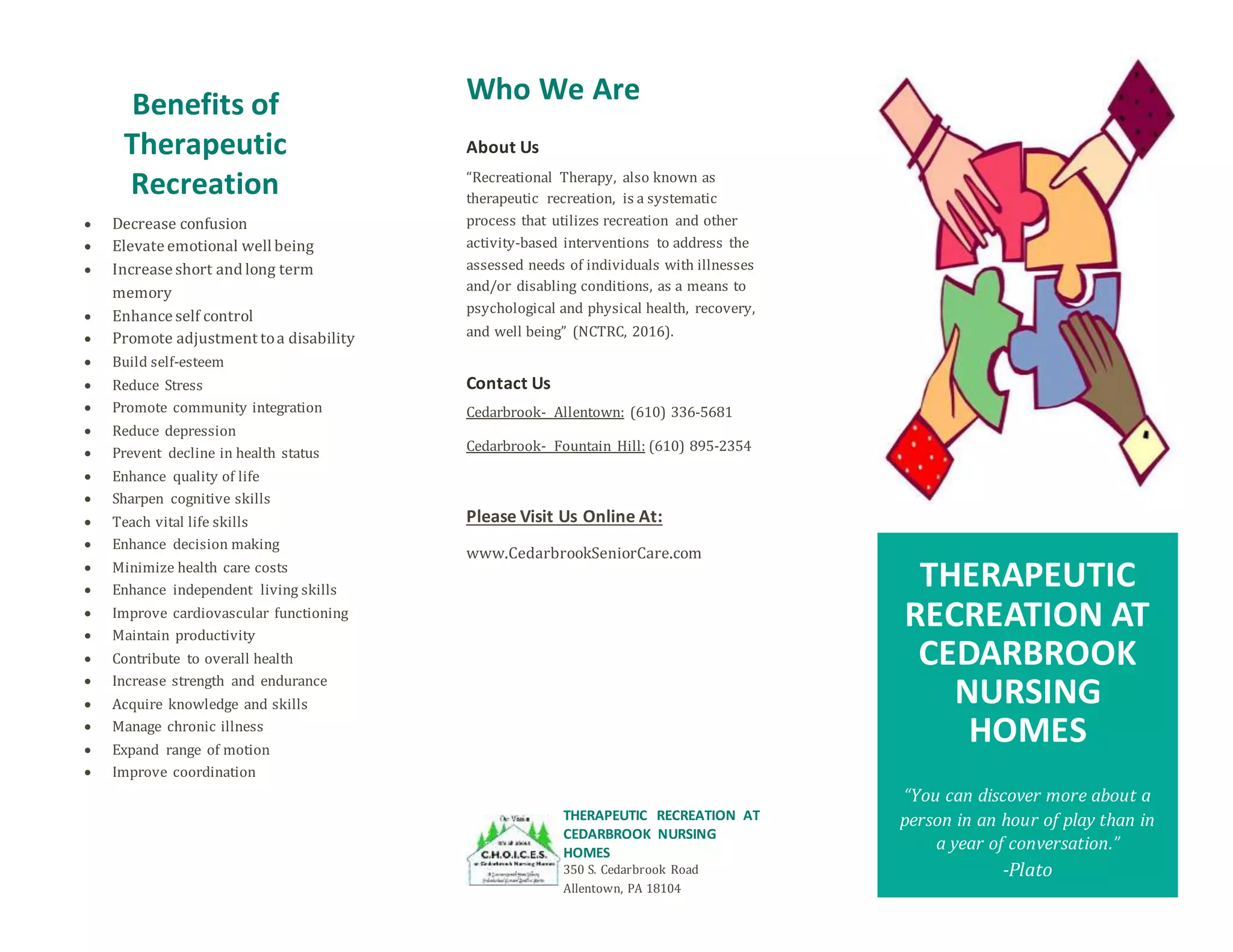 Cedarbrook CTRS PAMPLET FINAL | PPT