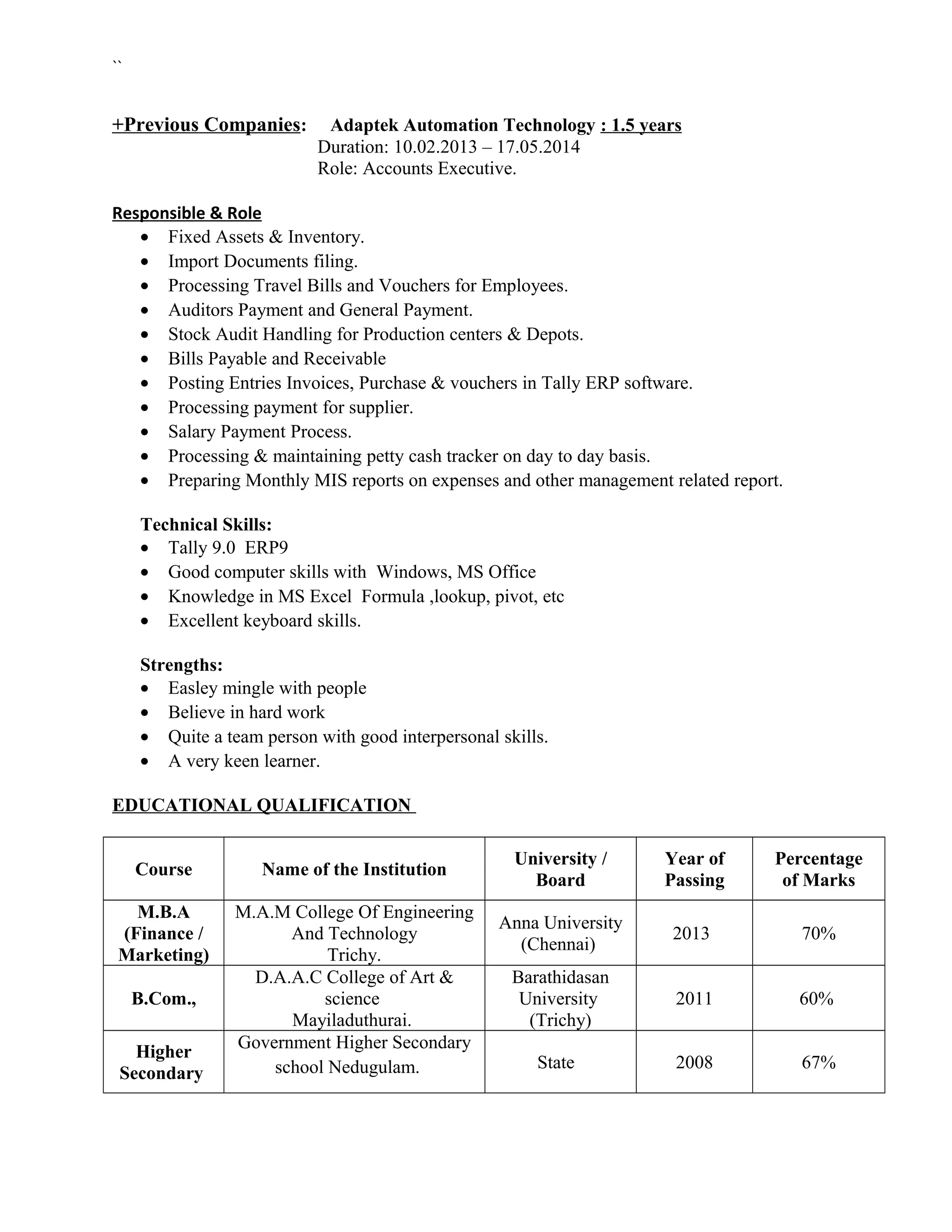 MURALI RESUME | PDF