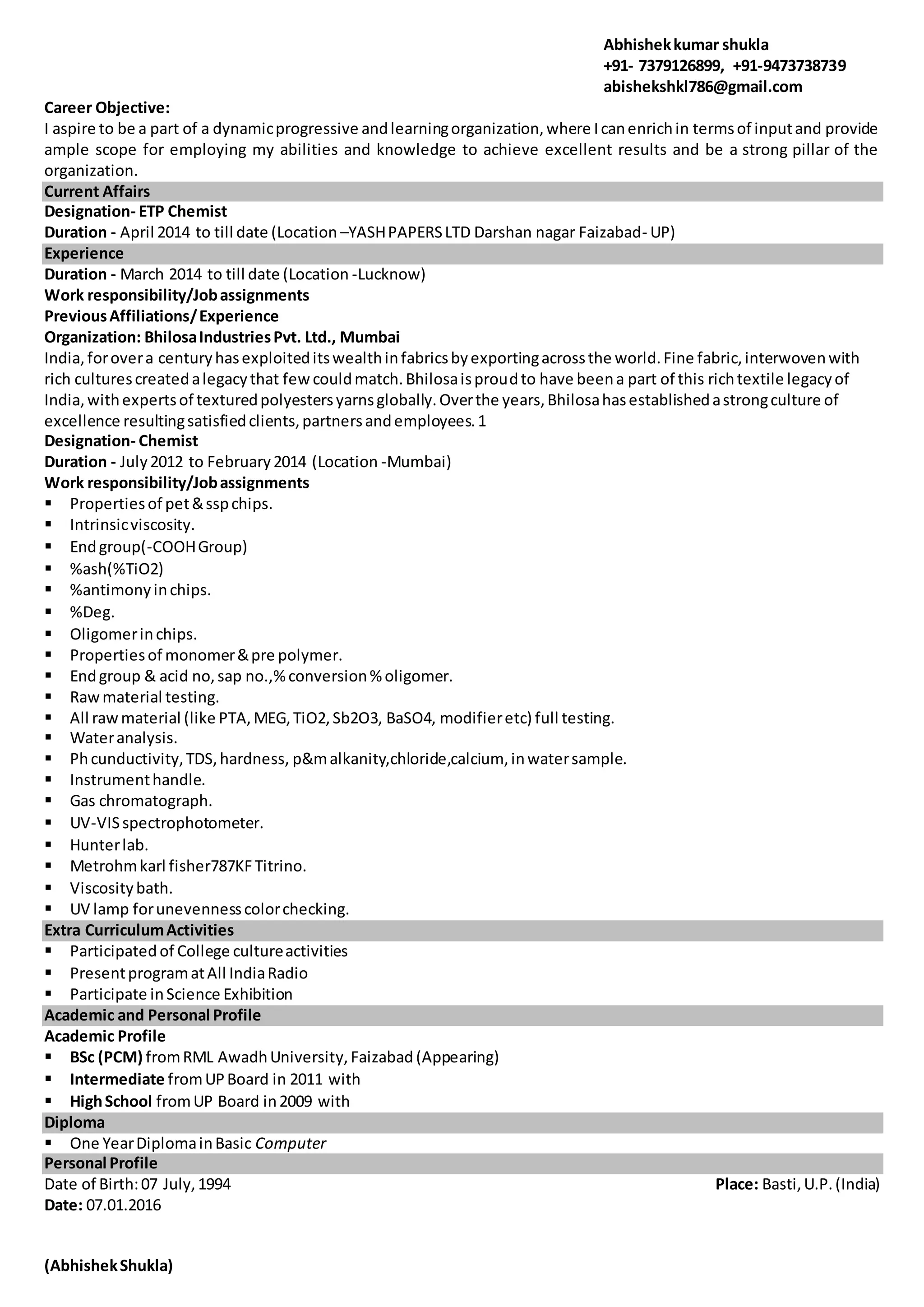 Abhishek_Shukla__CV[1] | PDF