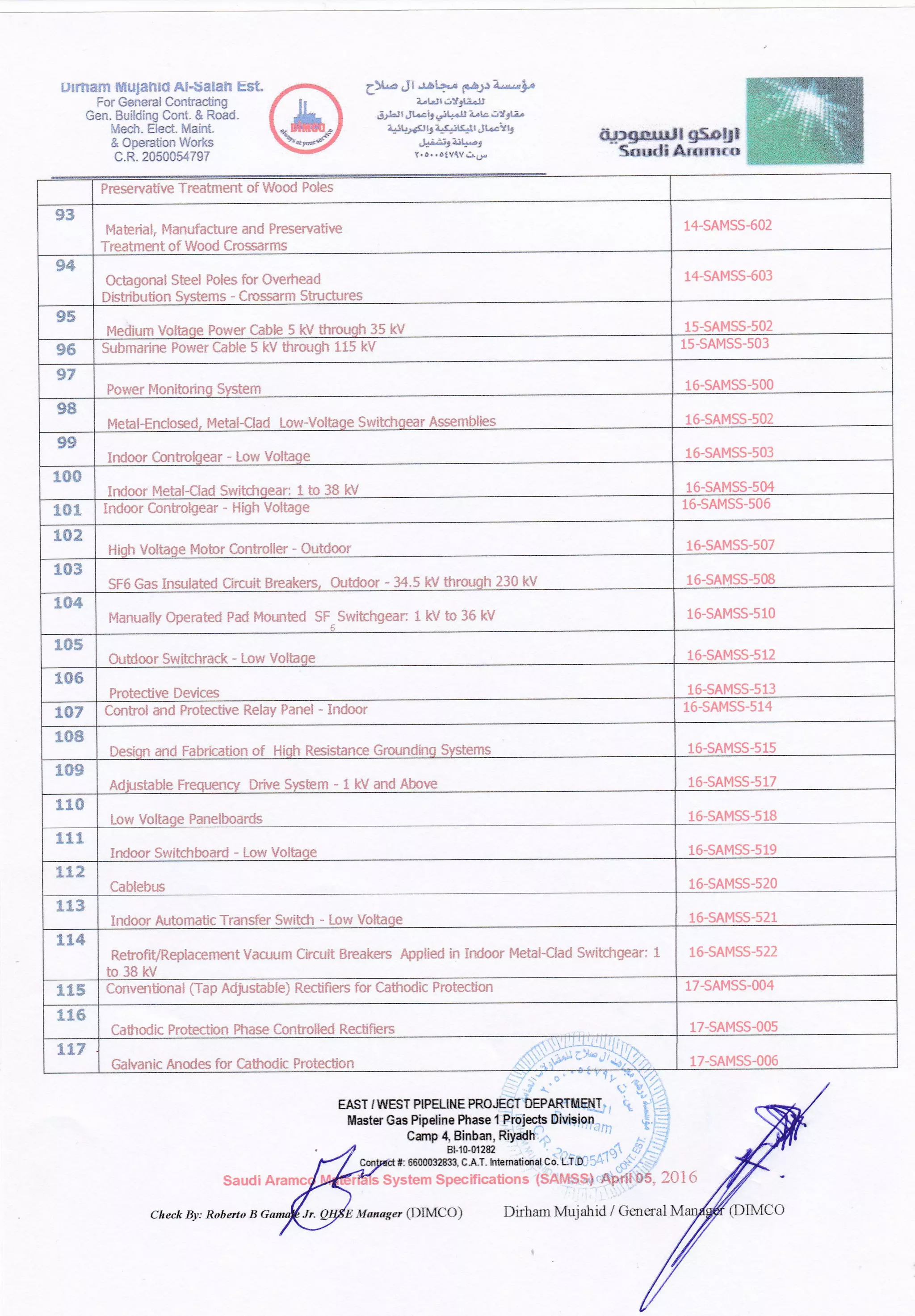 Saudi Aramco Materials System Specifications (SAMSS) 4 | PDF