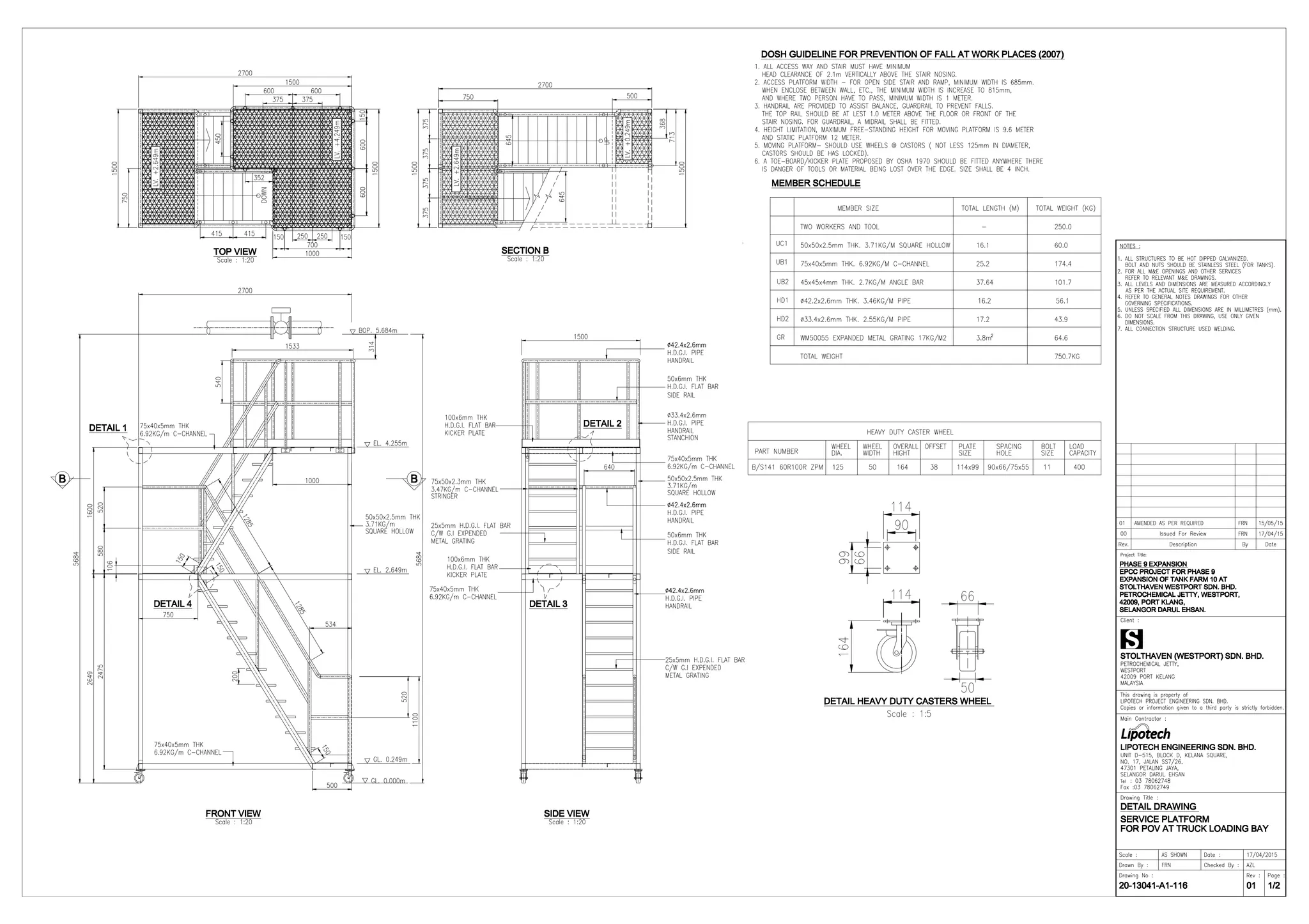 20-13041-A1-116-R01 - Detail drawing - Service Platform For POV At TLB ...