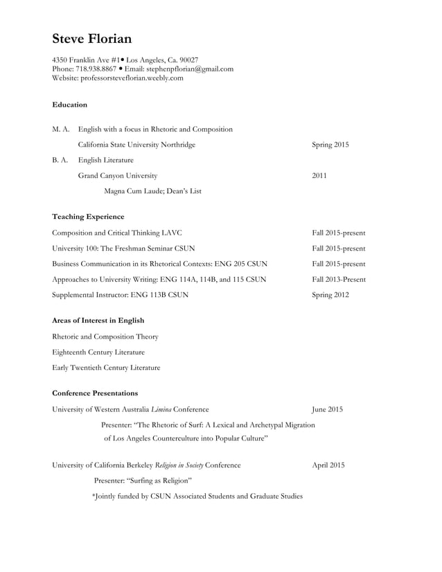 Steve Florian CV7 PDF | PDF
