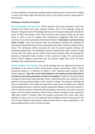 Peace Building Training Report DA_2015 | PDF
