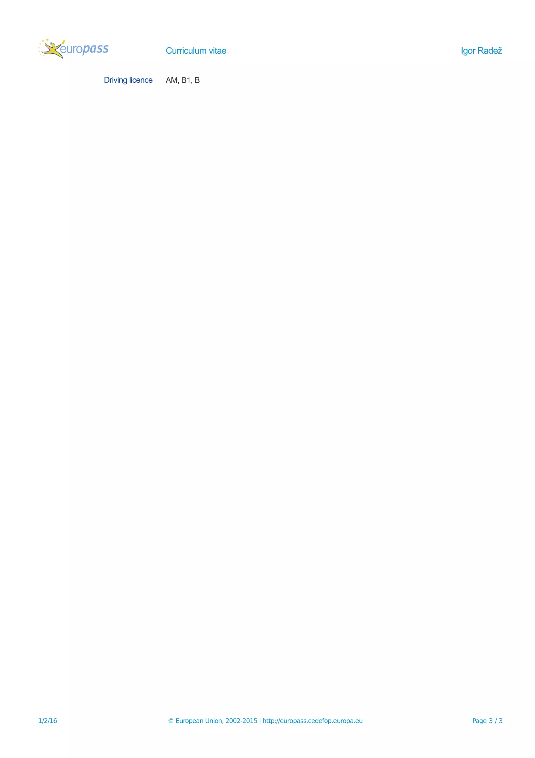 CV_ENG_Igor_Radež | PDF | Physics | Science