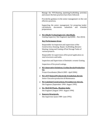 CV_SHIBU.NS_19-01-2016 | DOCX | Civil Engineering Industry | Industries