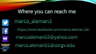 marco aleman visual resume | PPTX