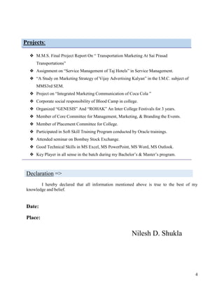Nilesh Shukla Resume. | PDF