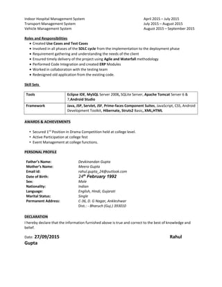 RAHUL Updated Resume | PDF