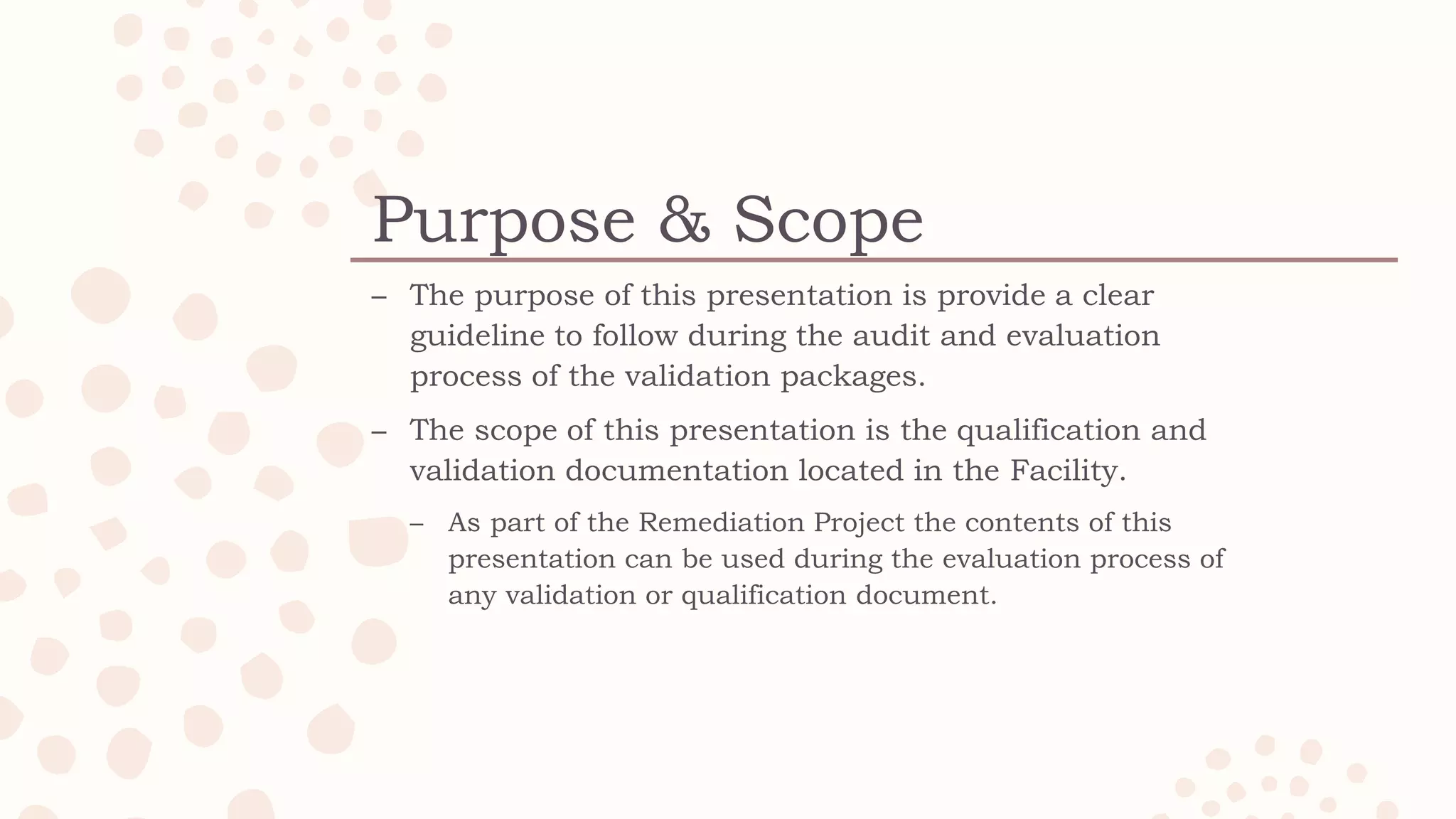 Guidelines to Audit Validation Packages_RGA | PDF