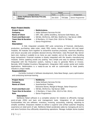 PVK_Resume | DOC | Databases | Computer Software and Applications