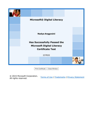 Digital Literacy Microsoft | PDF