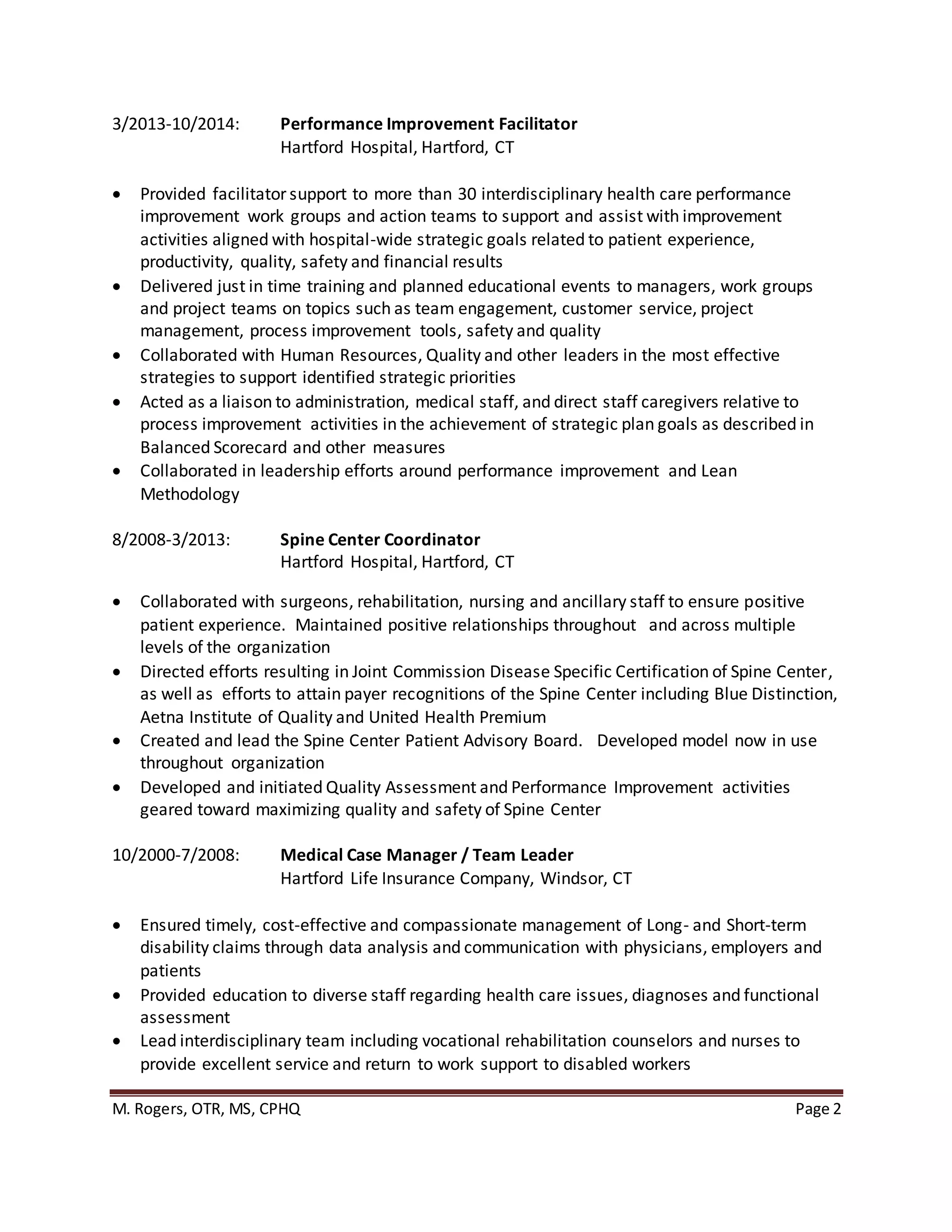 Martha Rogers Resume 10-2016 | DOCX