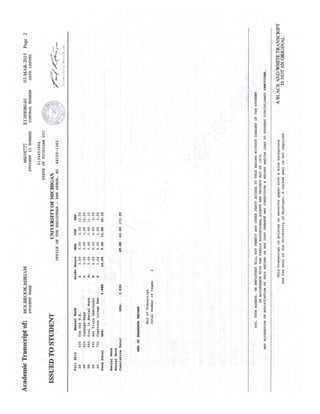 UofM MSW Transcript for Upload | PDF | Documentary | Genres