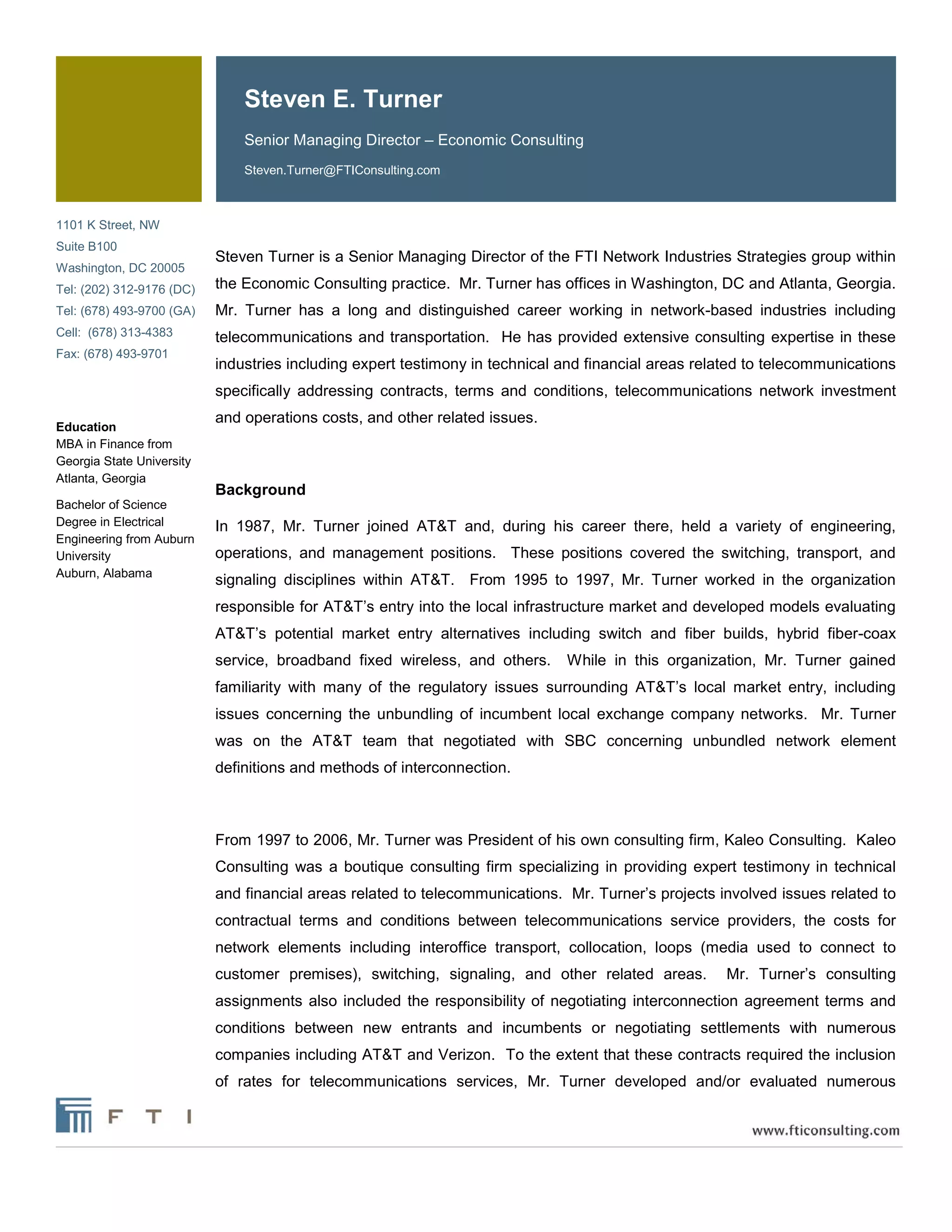Steven Turner CV (Full) - 20160906 | PDF
