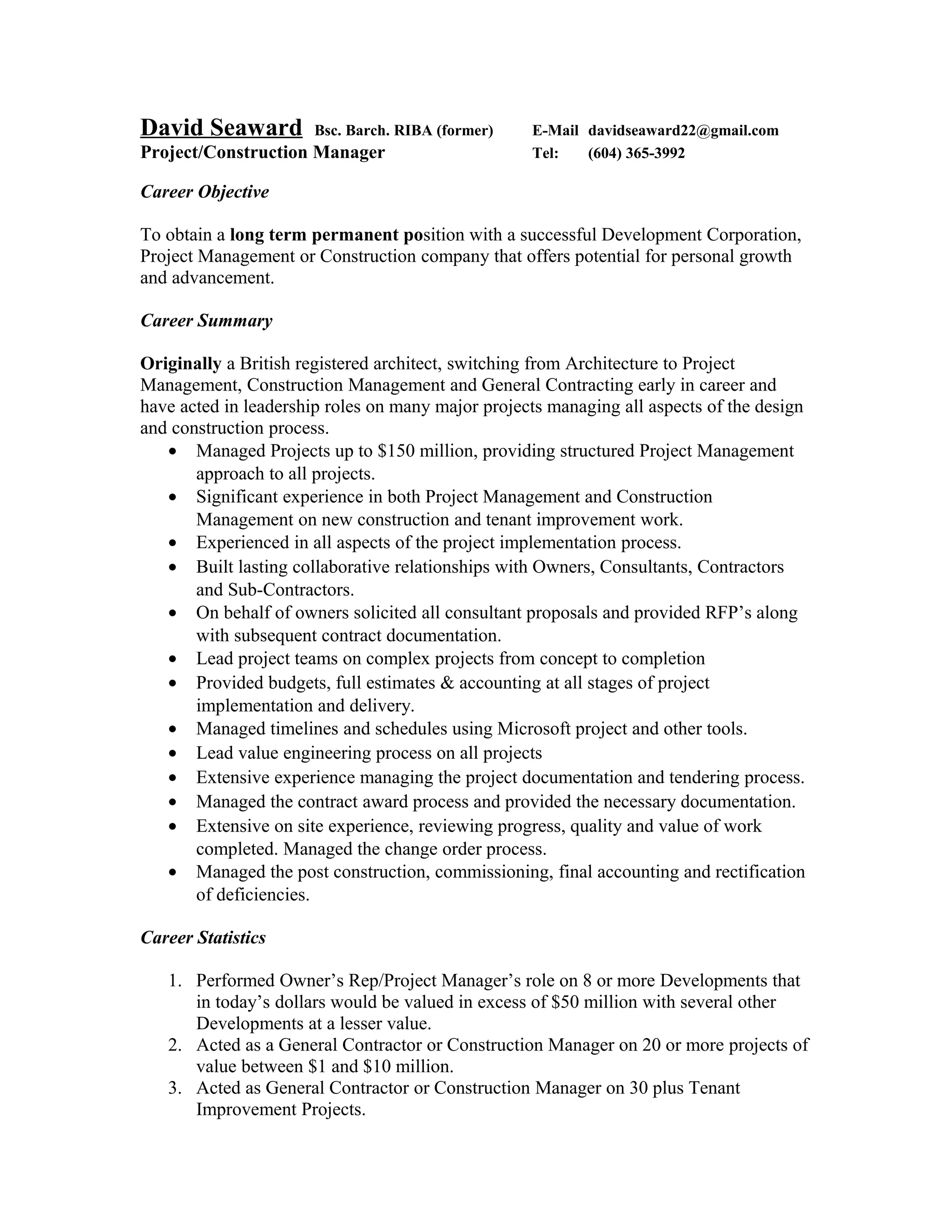 Resume Oct 2015 Revision 2 | DOC