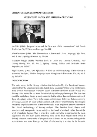 On Lacanian Literary Criticism (October 2016) | DOCX