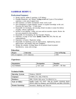 Sasidhar_ 5+ yrs_Testing Profile | DOCX