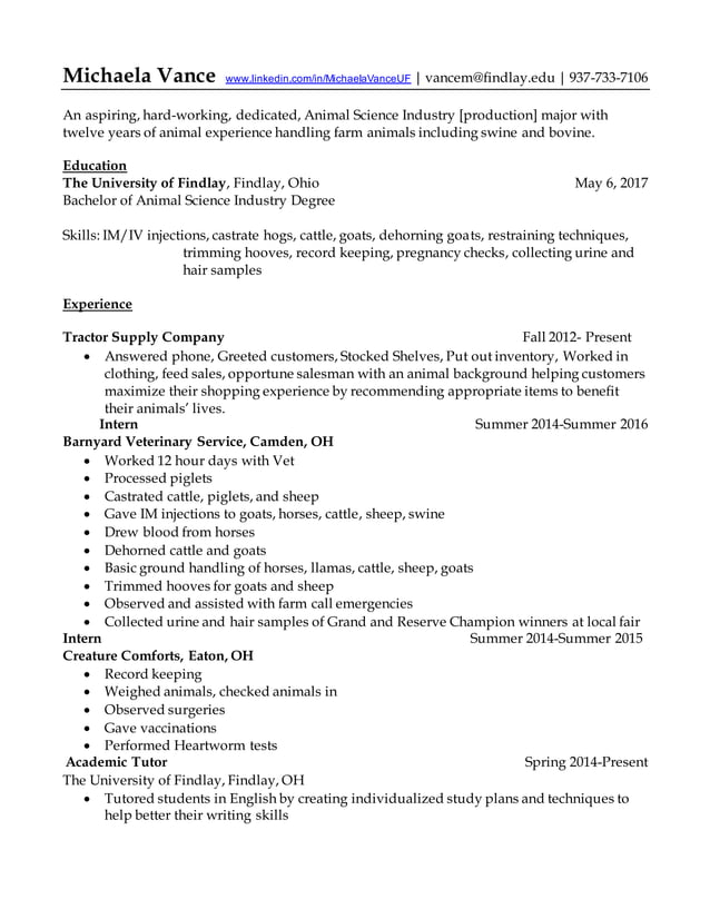 Michaela Vance- Final Resume | PDF