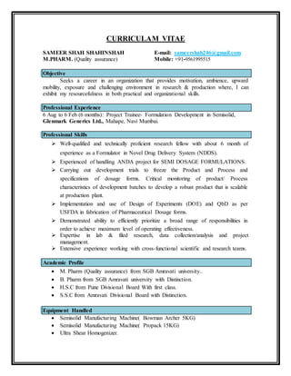1.SAMEER RESUME | PDF