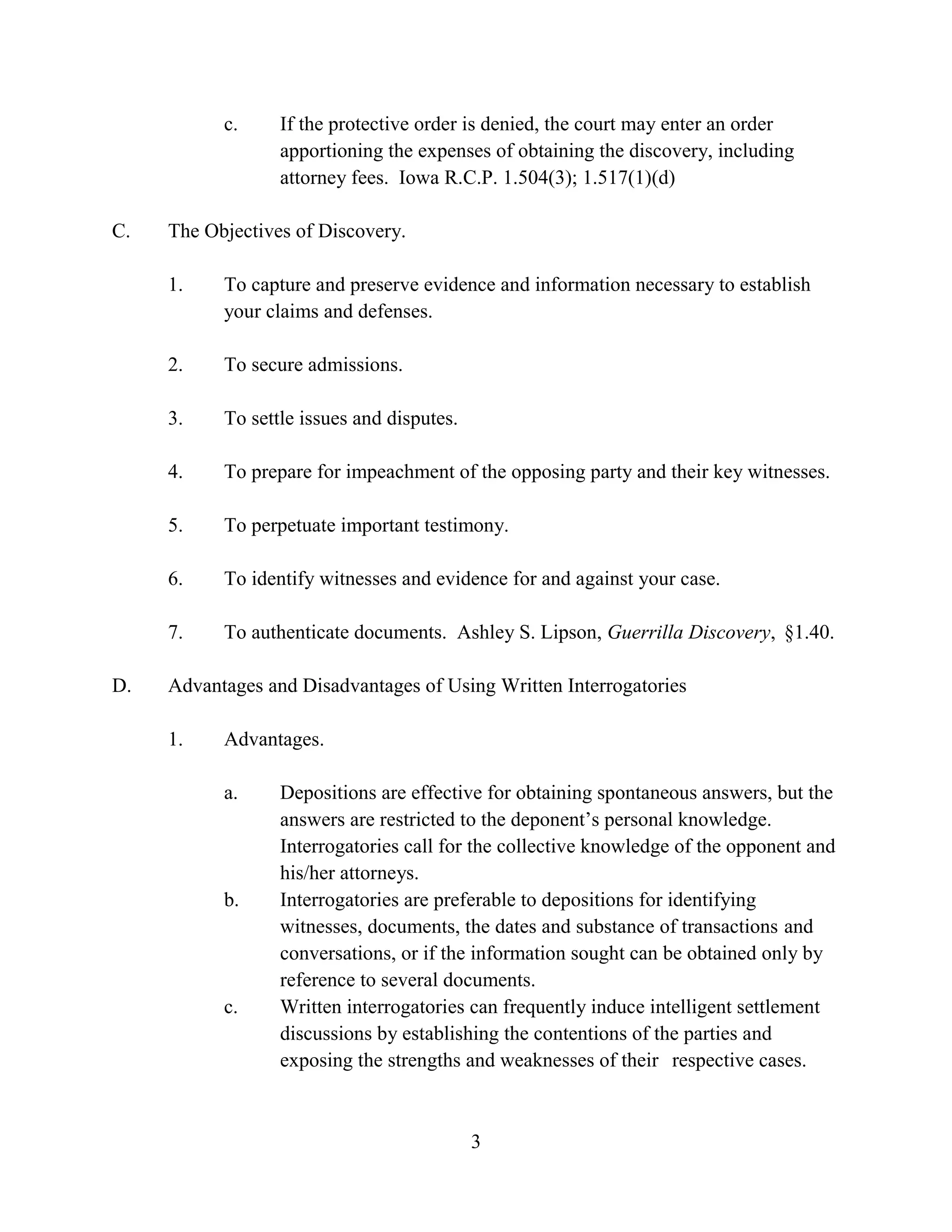 Discovery outline 9-28-13 | PDF