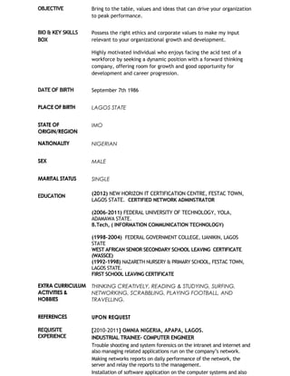 Ngonadi's CV | DOC