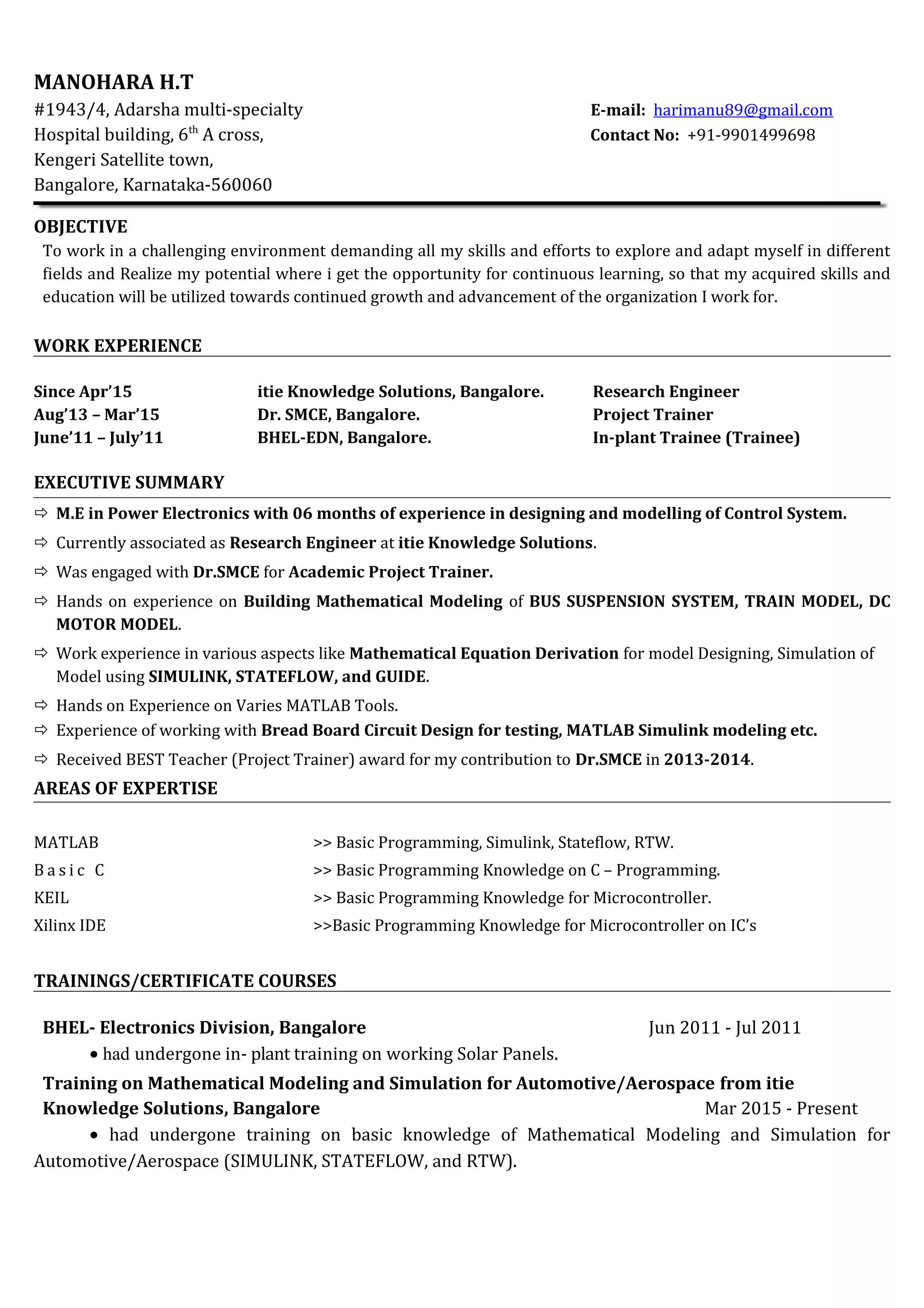 resume format | DOC