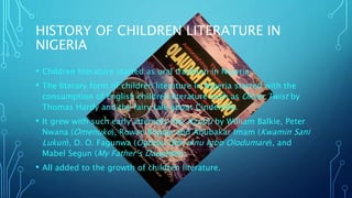 CHILDREN LITERATURE | PPTX