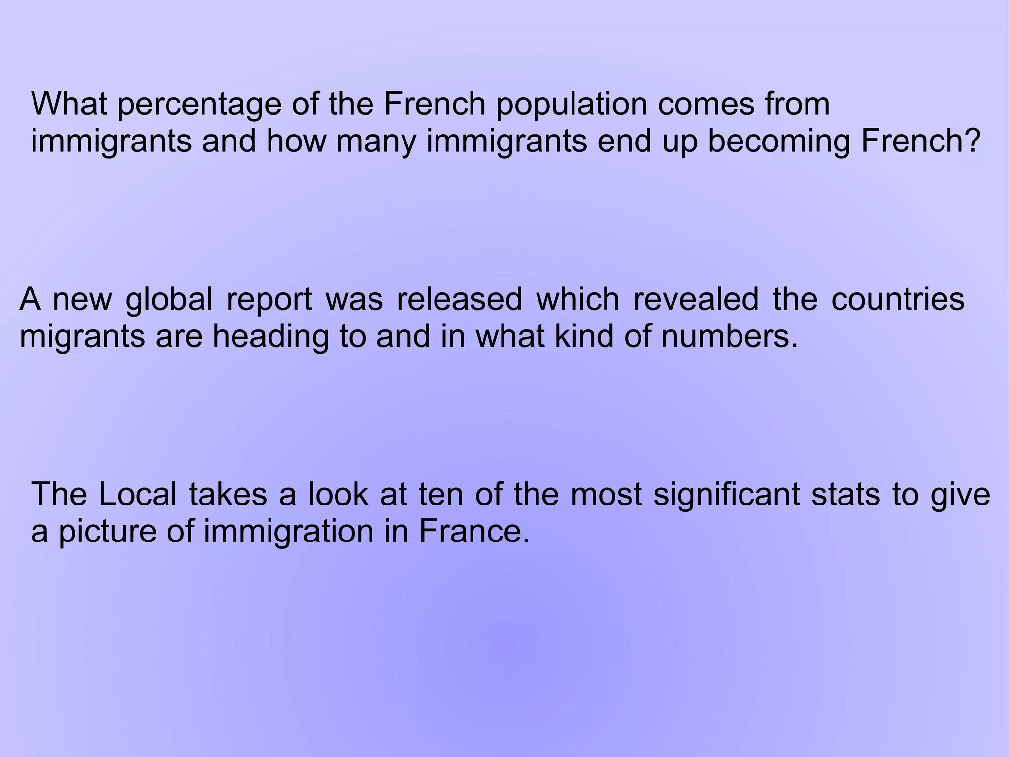Immigration in France | ODP