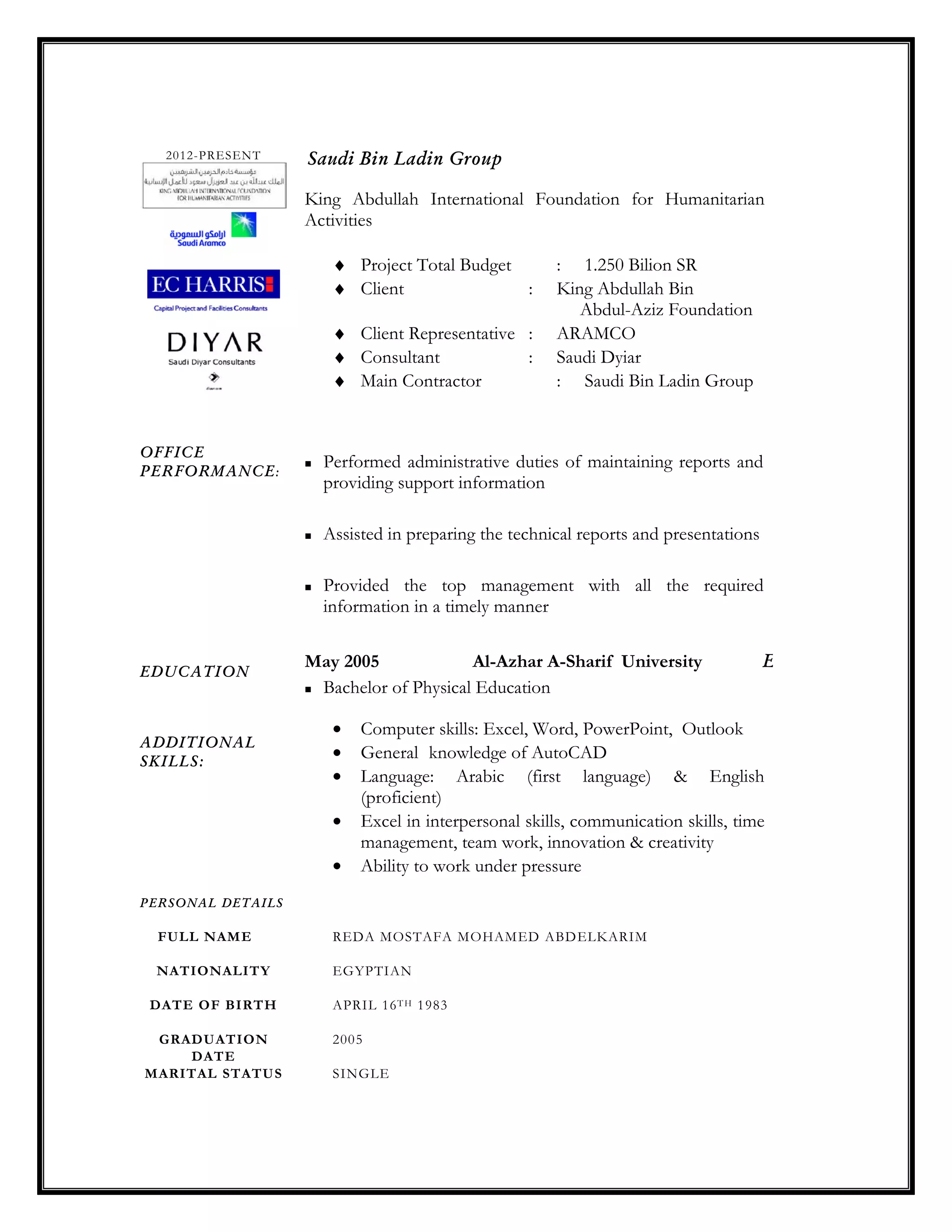 Reda Abdelkarim CV | PDF | Islam | Religion & Spirituality