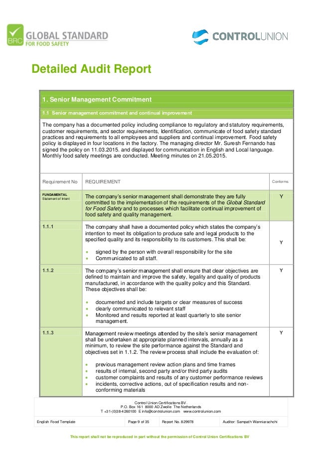 Audit Report 2015 - BRC