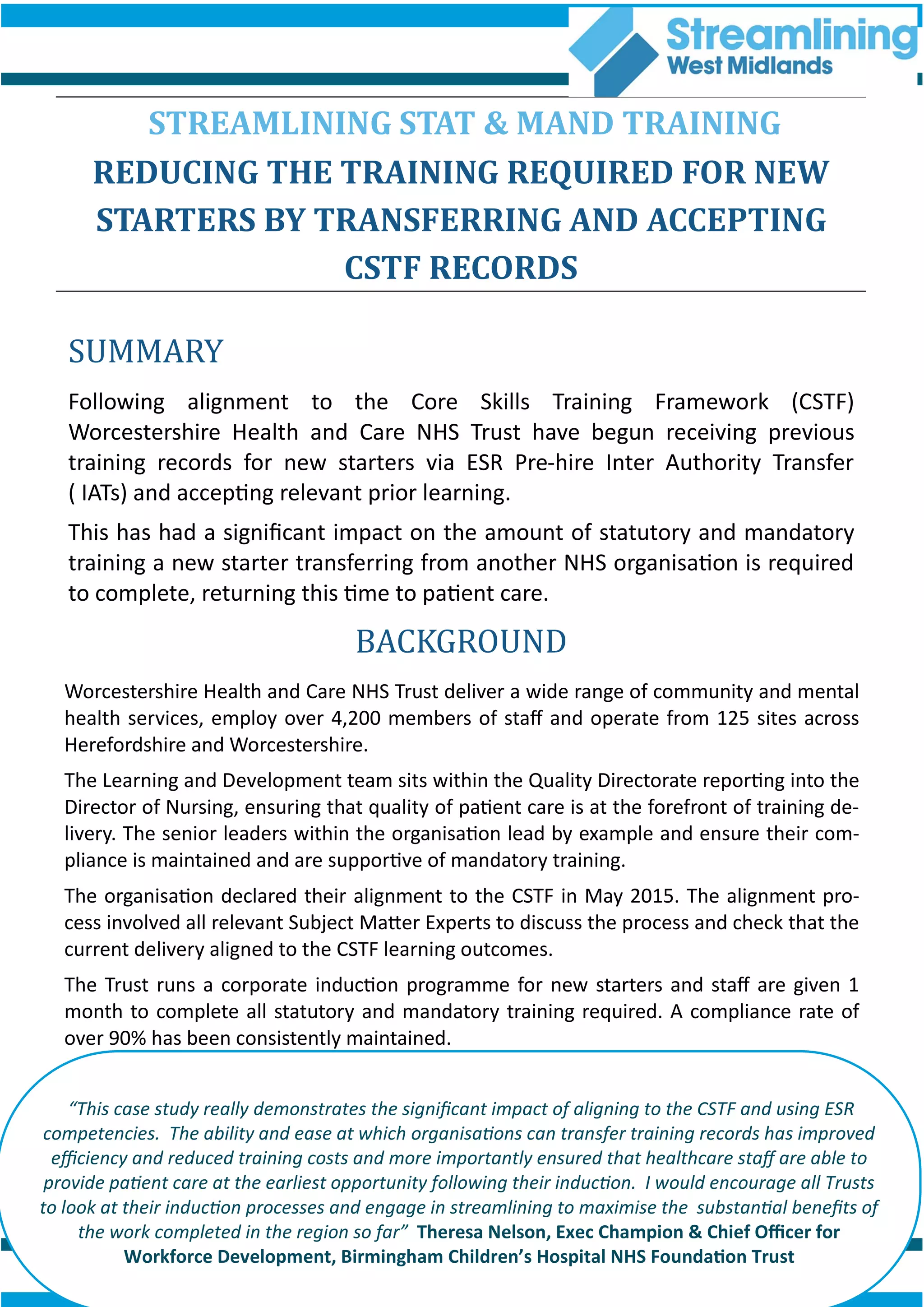 CSTF Transfer Case Study Final | PDF