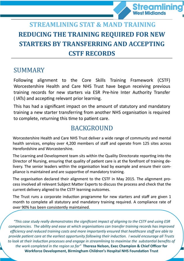 CSTF Transfer Case Study Final | PDF