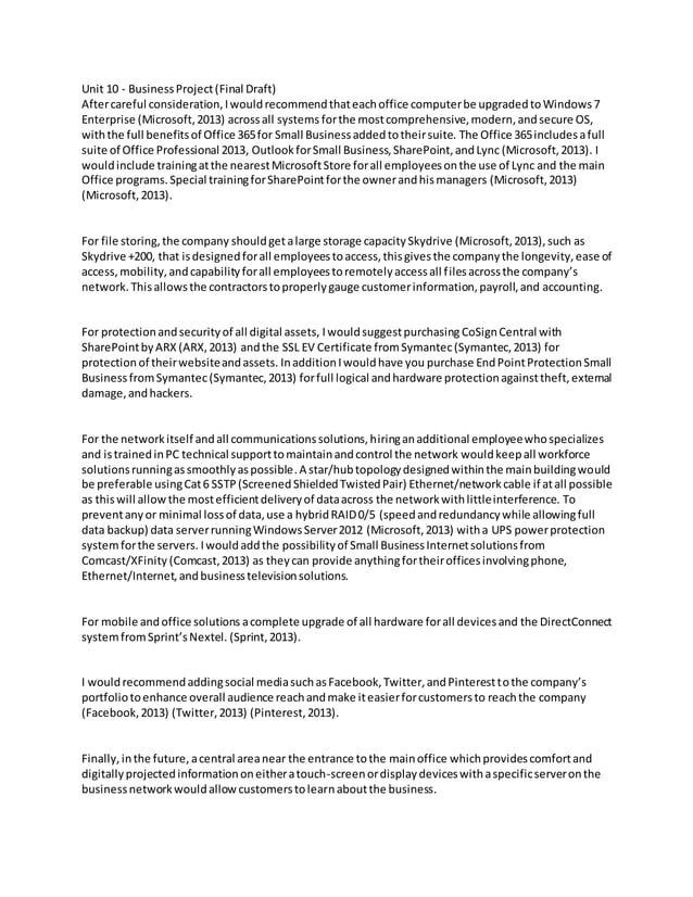 Unit 8 - Project | PDF