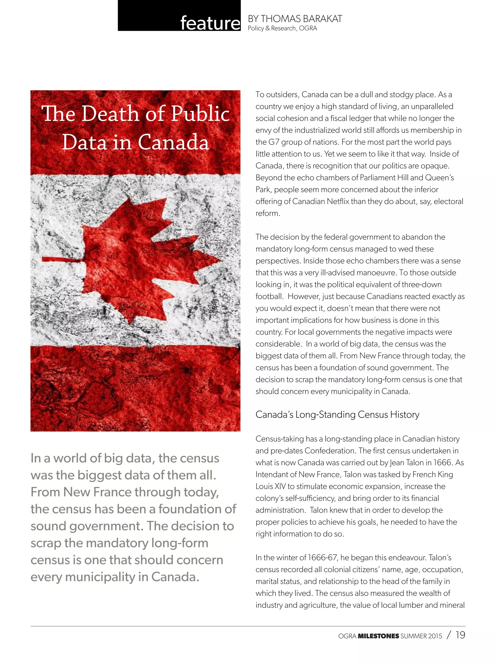The Death of Public Data in Canada | PDF | Free Download