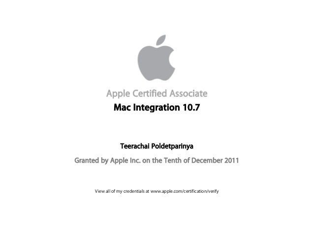 aca certification apple